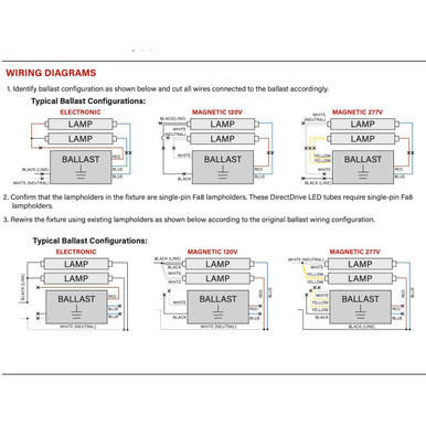 Keystone KT-LED40T8-96G-850-D2 | 8ft T8 LED Lamp Fa8 5000K