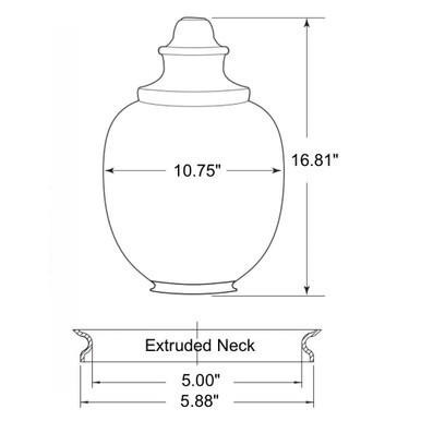 17" Clear Acorn Street Lamp Cover with 6" Neck Base