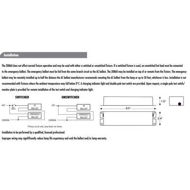TCP 20B60 | Fluorescent Emergency Ballast Kit