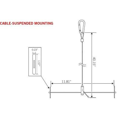 Keystone KT-HBLED-CABLE-1B-KIT 2FB | High Bay Hanging Cable