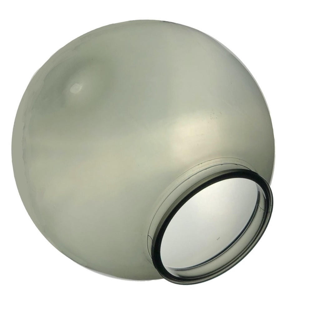 8" Smoke Plastic Acrylic Light Globe Cover with 4" Lip