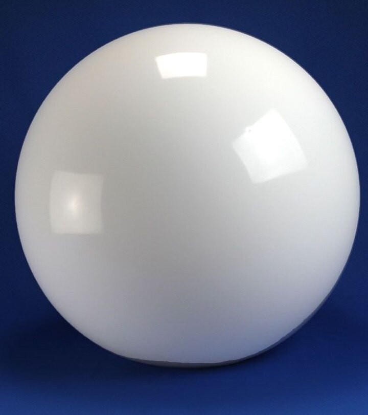 White 18" Plastic Light Globe with Neckless Opening