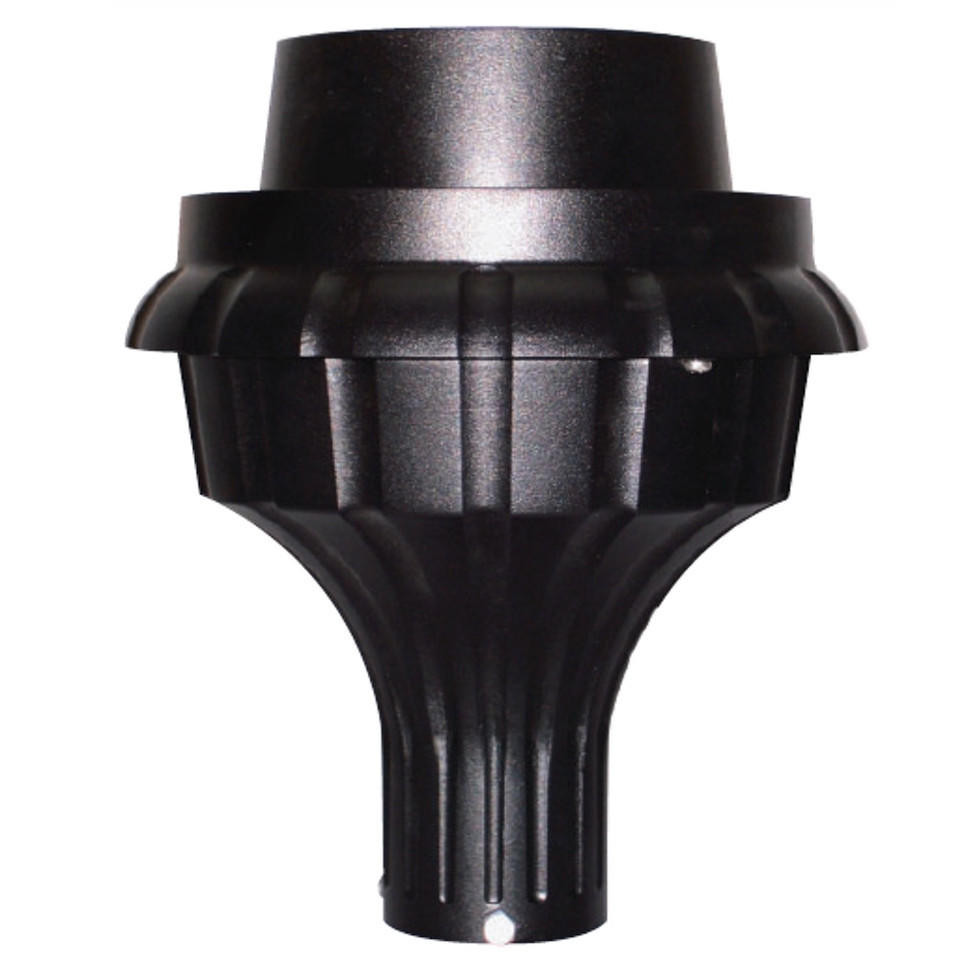 LBS Lighting | Black Pole Top Fitter, 9" Globe Holder Socket