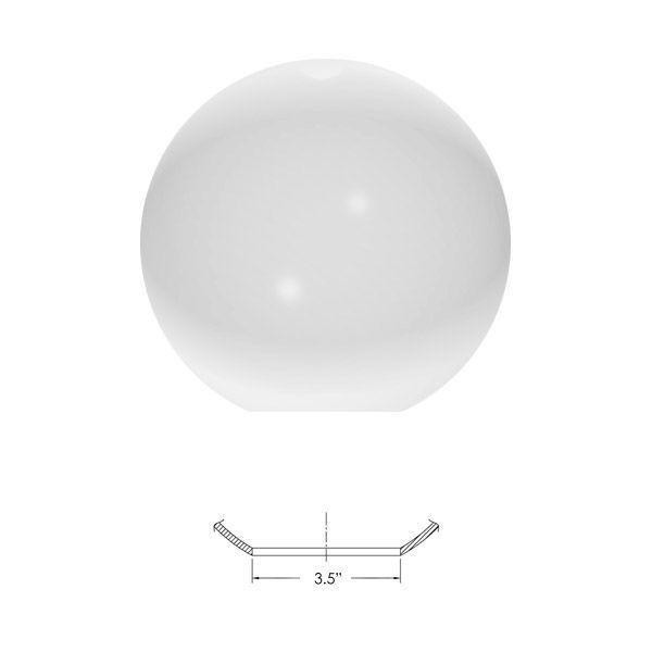 Crown Plastics | Clear 10" Outdoor Poly Globe Replacement
