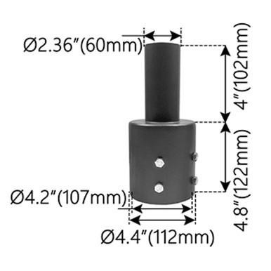 Tenon Mount Adapter for 4" Round Light Pole - iLighting.com