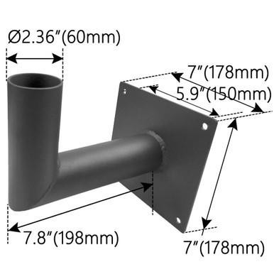 90 Degree Wall Mount Tenon Light Pole Bracket - iLighting.com