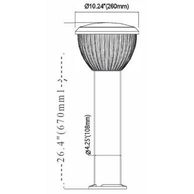 Modern Black Outdoor LED Bollard Path Light 5000K - iLighting.com