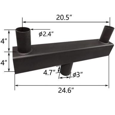 Bronze Two Tenon Light Pole Bullhorn Bracket - iLighting.com
