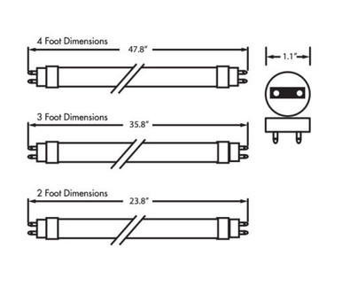 TCP LT818A50K | 4ft T8 LED Tube - 5000K