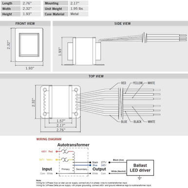 Keystone KTAT-150-480-277-OC | Step Down Transformer