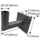 90 Degree Wall Mount Tenon Light Pole Bracket - iLighting.com