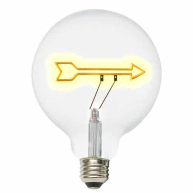 TCP FSG40ARROWBD | Arrow Shape Light Yellow LED G40 Bulb