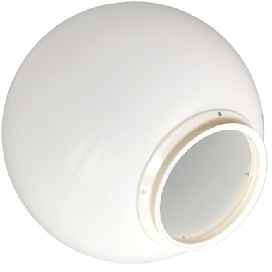 18 Inch White Acrylic Plastic Light Globe | 8" Lip Base