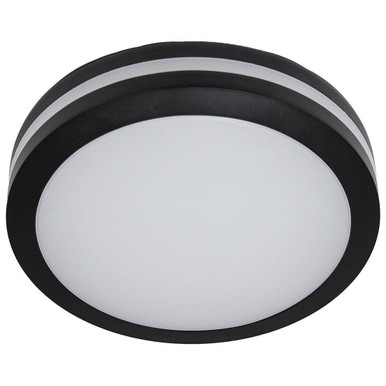 IP65 Round Black Light Fixture 23W LED 4000K - iLighting.com