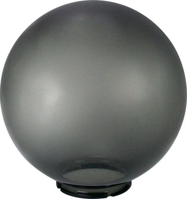 LBS Lighting | 14" Smoke Acrylic Post Globe, 6" Lip Base
