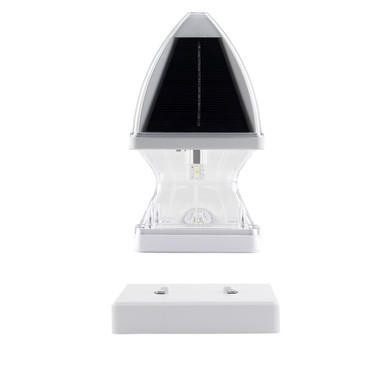 Gothic Solar Post Cap Light Finish Cap 4" White - iLighting.com