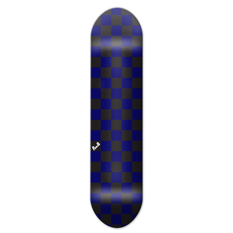 Graphic Skateboard Deck - Checker Blue