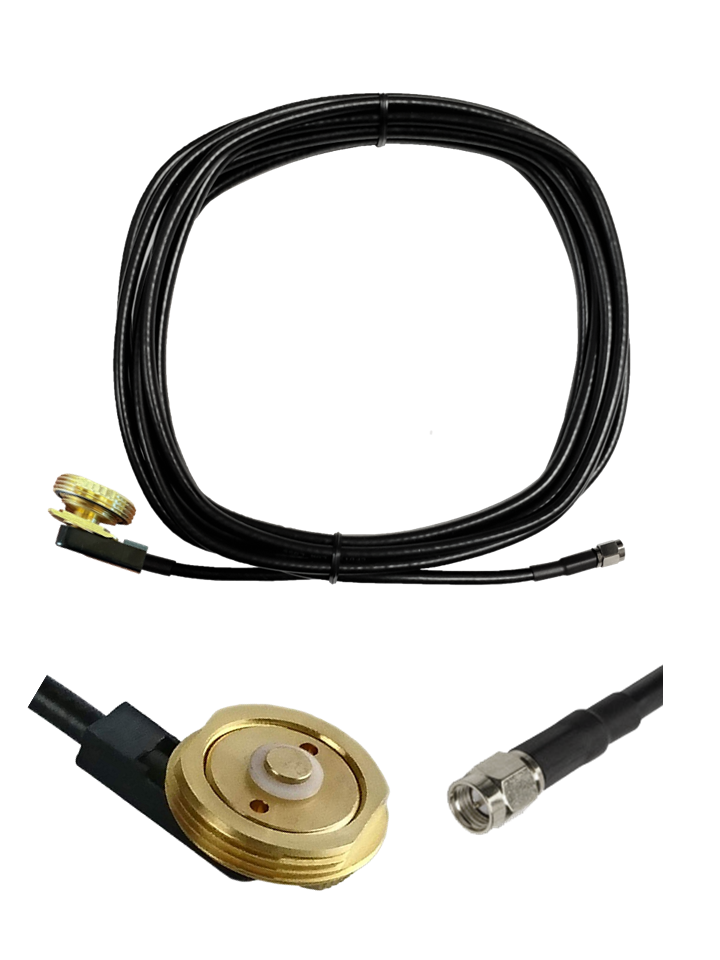 AntennaGear | AGA195 | 15ft | Coax Cable | NMO Mount to SMA Male