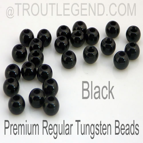 Black Tungsten RegularBore/Cyclops Beads (25packs)
