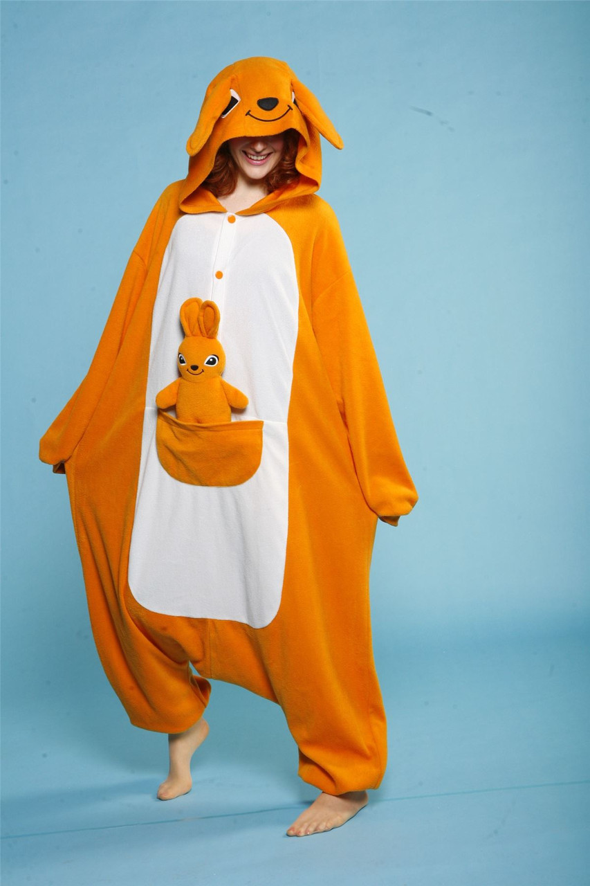 Adult KANGAROO JUMPSUIT animal costume pajamas onesie halloween b-cozy ...