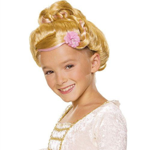 CINDERELLA PRINCESS WIG beauty queen updo bun girls child halloween ...