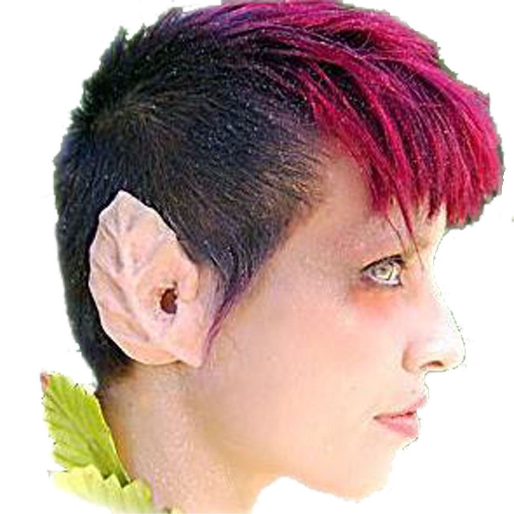 Dryad Leaf Ears Latex Cosplay Prosthetic Halloween Costume Makeup ...