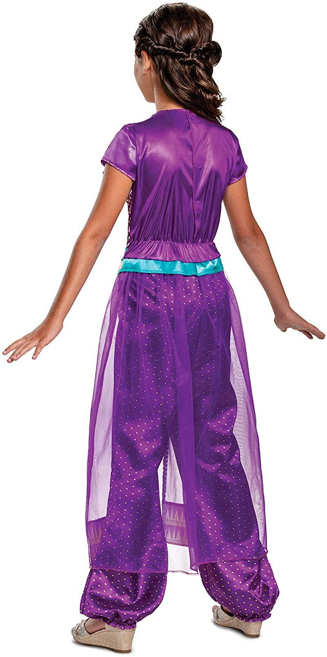 Disney Princess Jasmine Aladdin Girl's Halloween Costume Purple ...