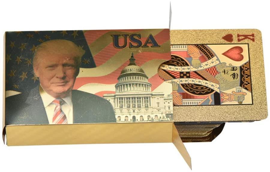 SW Donald Trump Playing Cards - Gold Plated Playing Cards Gold Plated ...