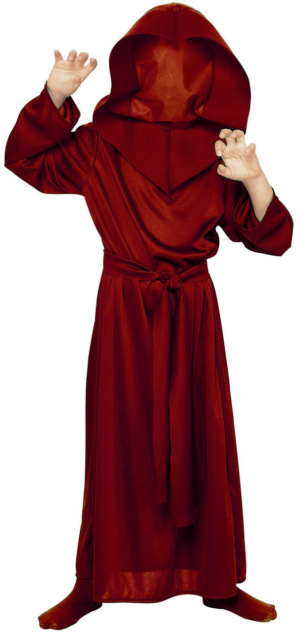 Grim Reaper Red Robe Death Executioner Hood kids boys Halloween costume ...