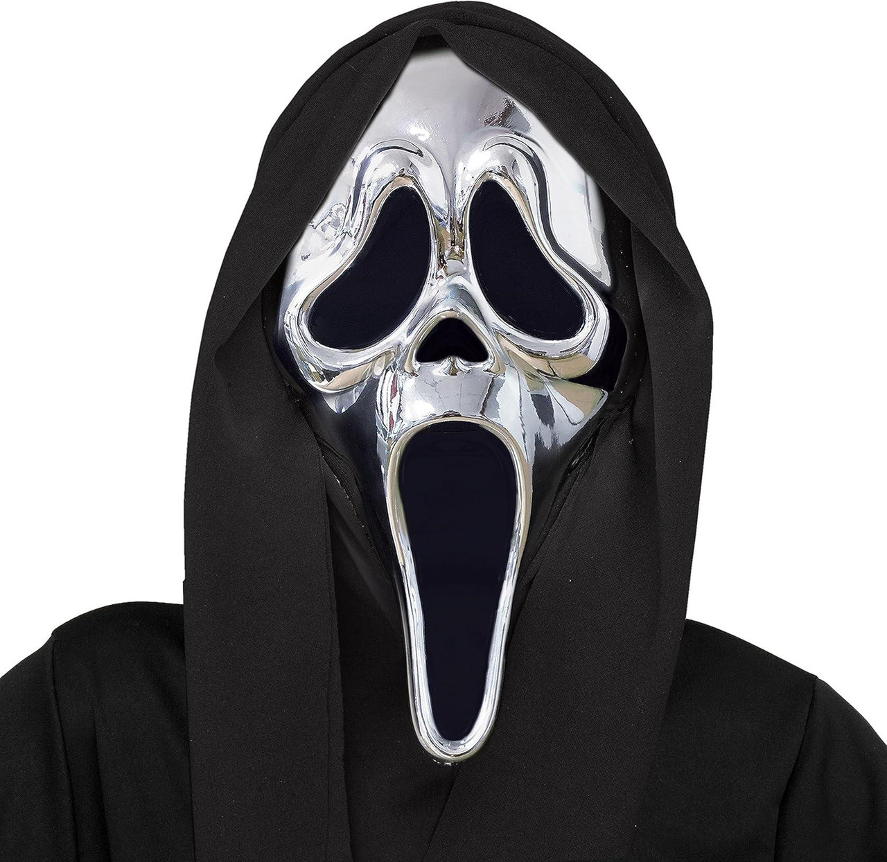 Fun World Officially Licensed Ghost Face Chrome Plated Mask Costume ...