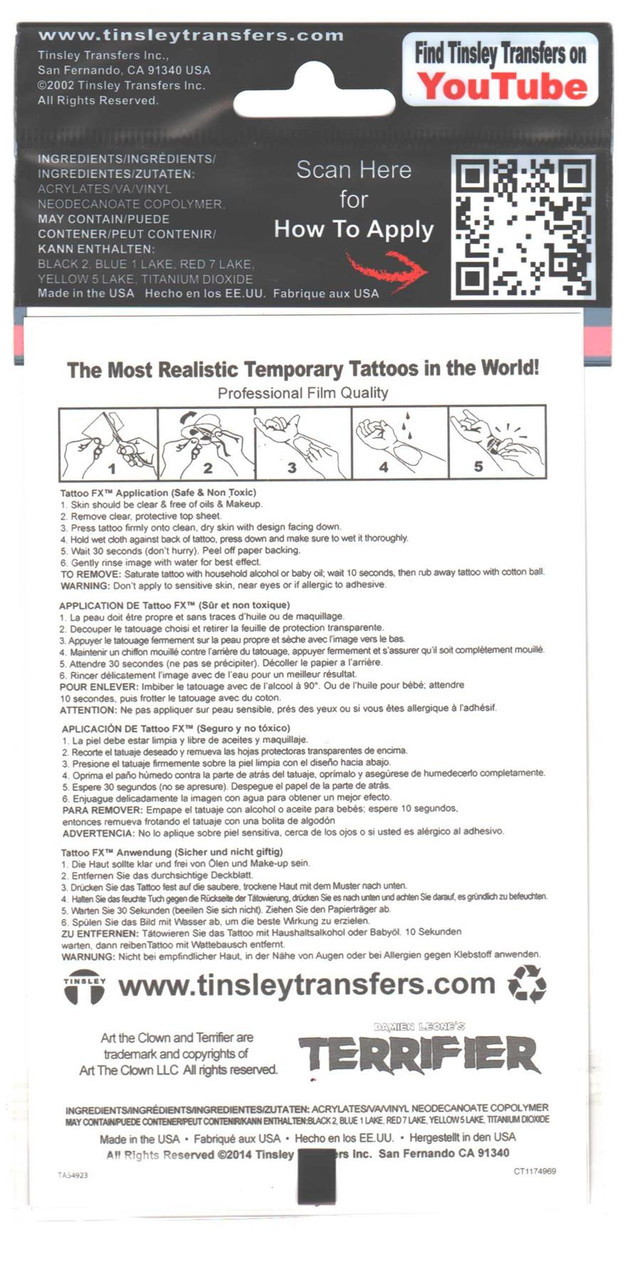NEW: Terrifier 3 - Tattoo - Just the Tip