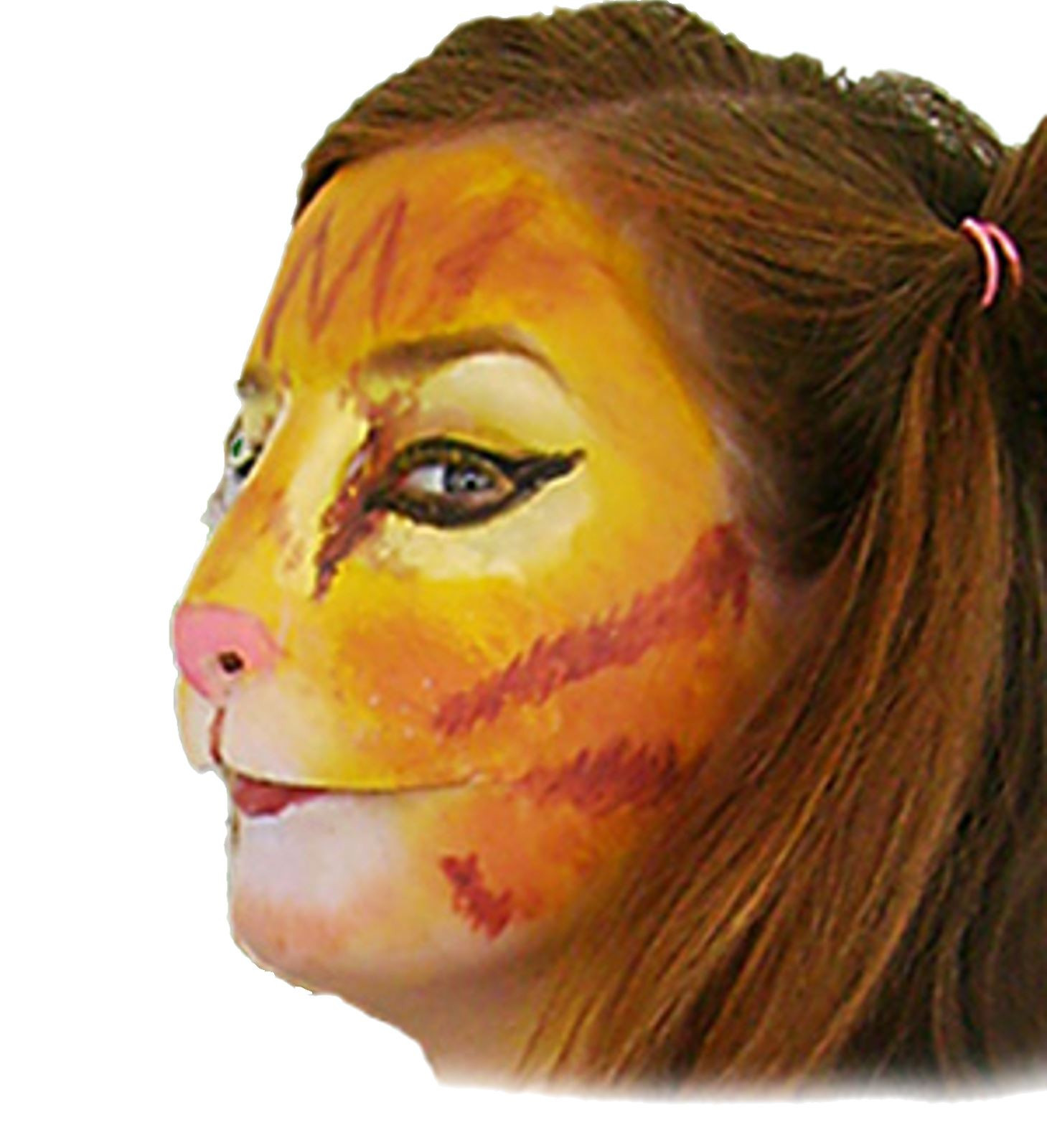 CAT FACE latex kitty nose lion mask prosthetic halloween costume mens ...