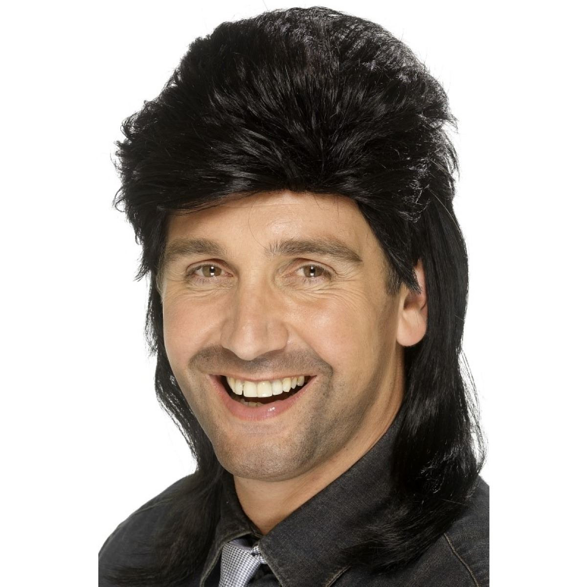 Mullet Wig White Trash Hillbilly Adult Mens Halloween Costume Accessory ...