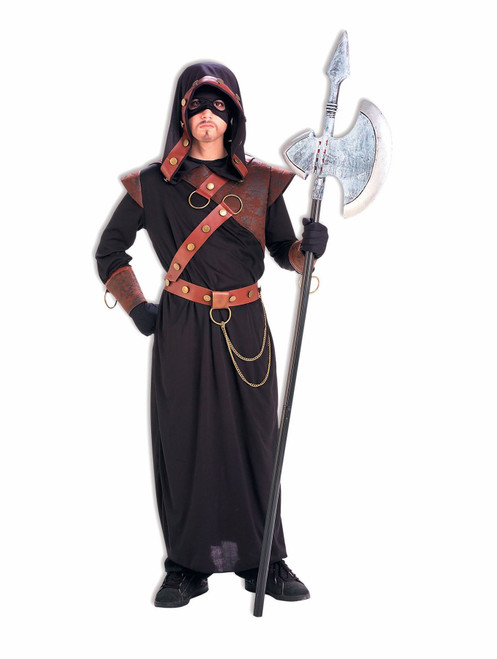 MEDIEVAL EXECUTIONER robe reaper mens renaissance historical halloween ...