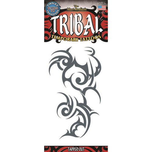 Tinsley Transfers Tapped Out Tribal Temporary Tattoo FX Black