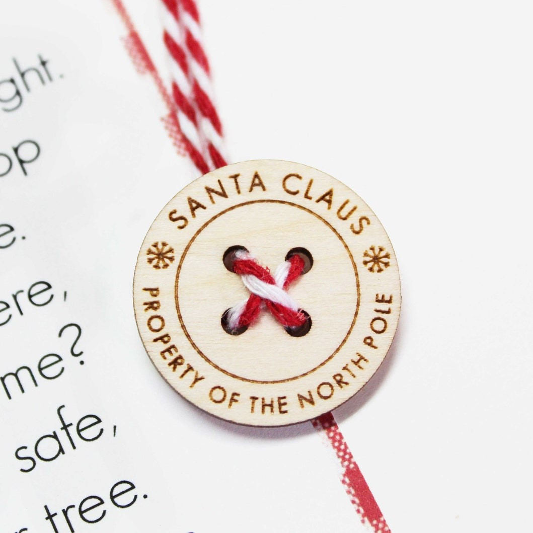 Santa's Lost Button with Letter From Santa