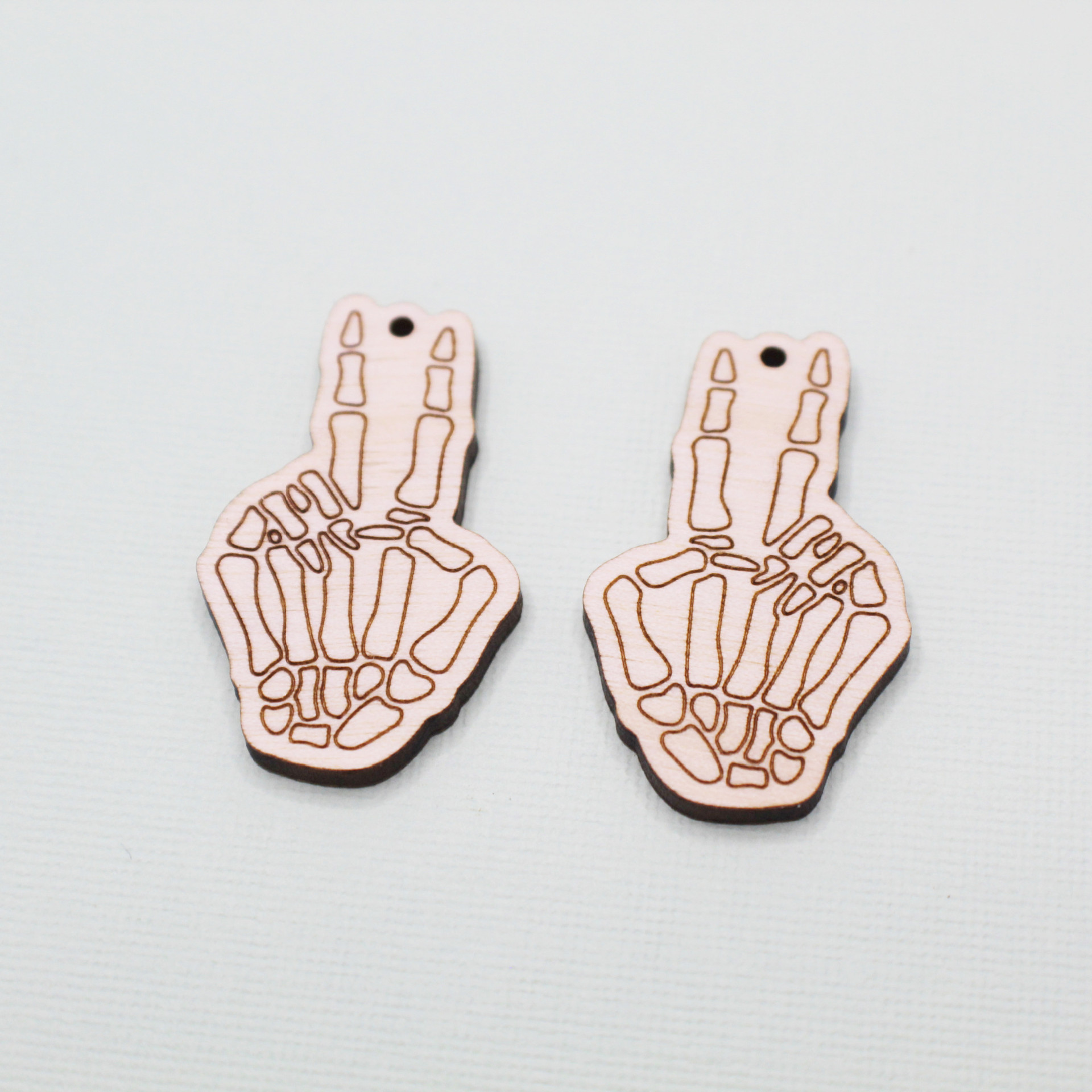 Skeleton Hand Peace Sign Dangle Earring SVG File (Laser Cut File ...