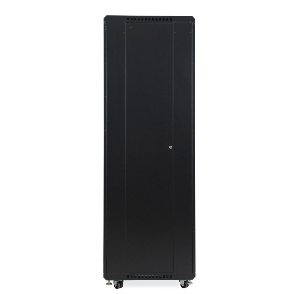 42U Server Cabinet- Front Glass /Solid Rear Doors 24" deep
