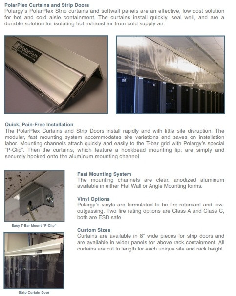 Vinyl Panel Curtain Walls For Data Center Air Containment