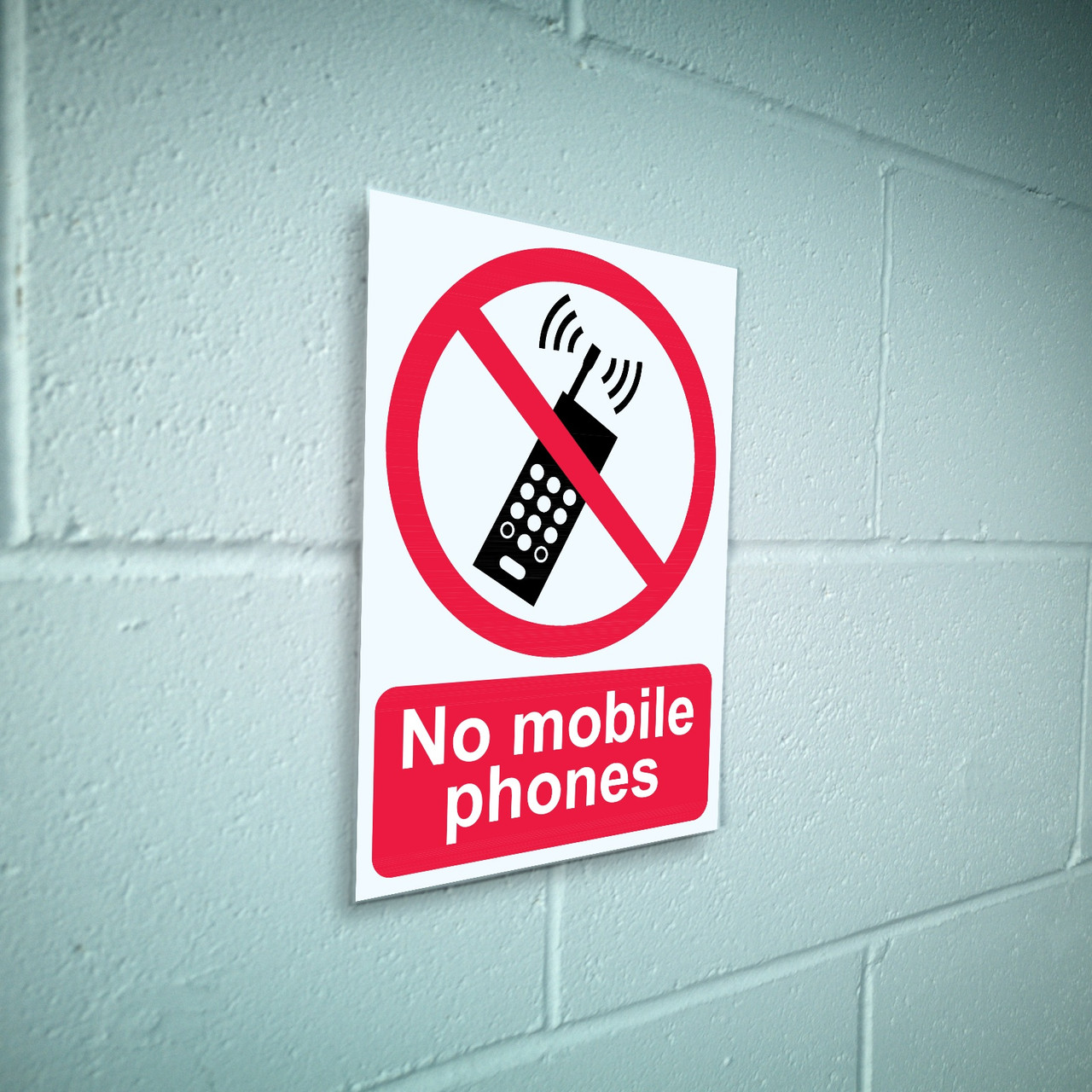 No Mobile Phones Sign – Promote Focus and Maintain Safety