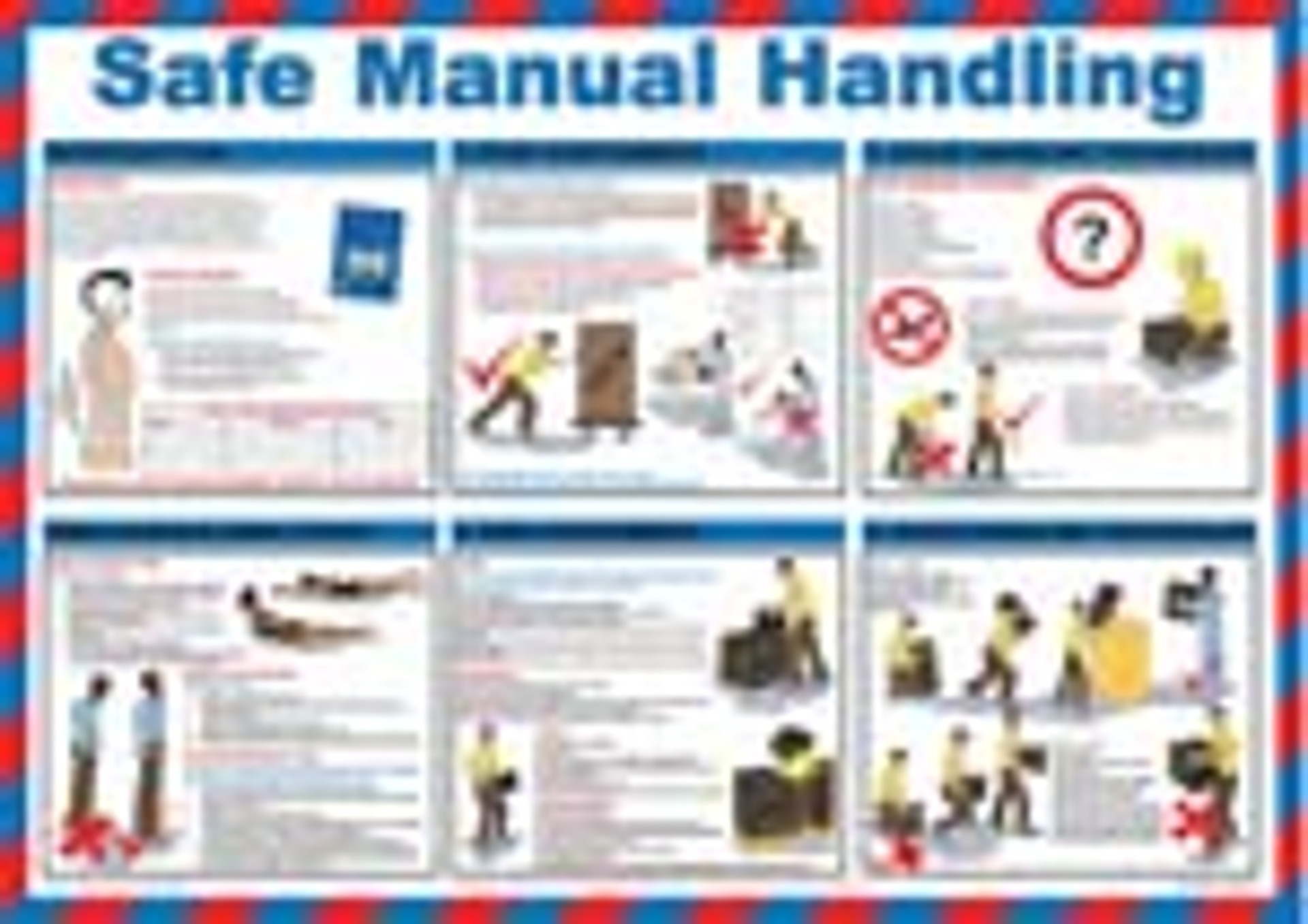Safe Manual Handling Poster - Informative Guide for Proper Techniques ...