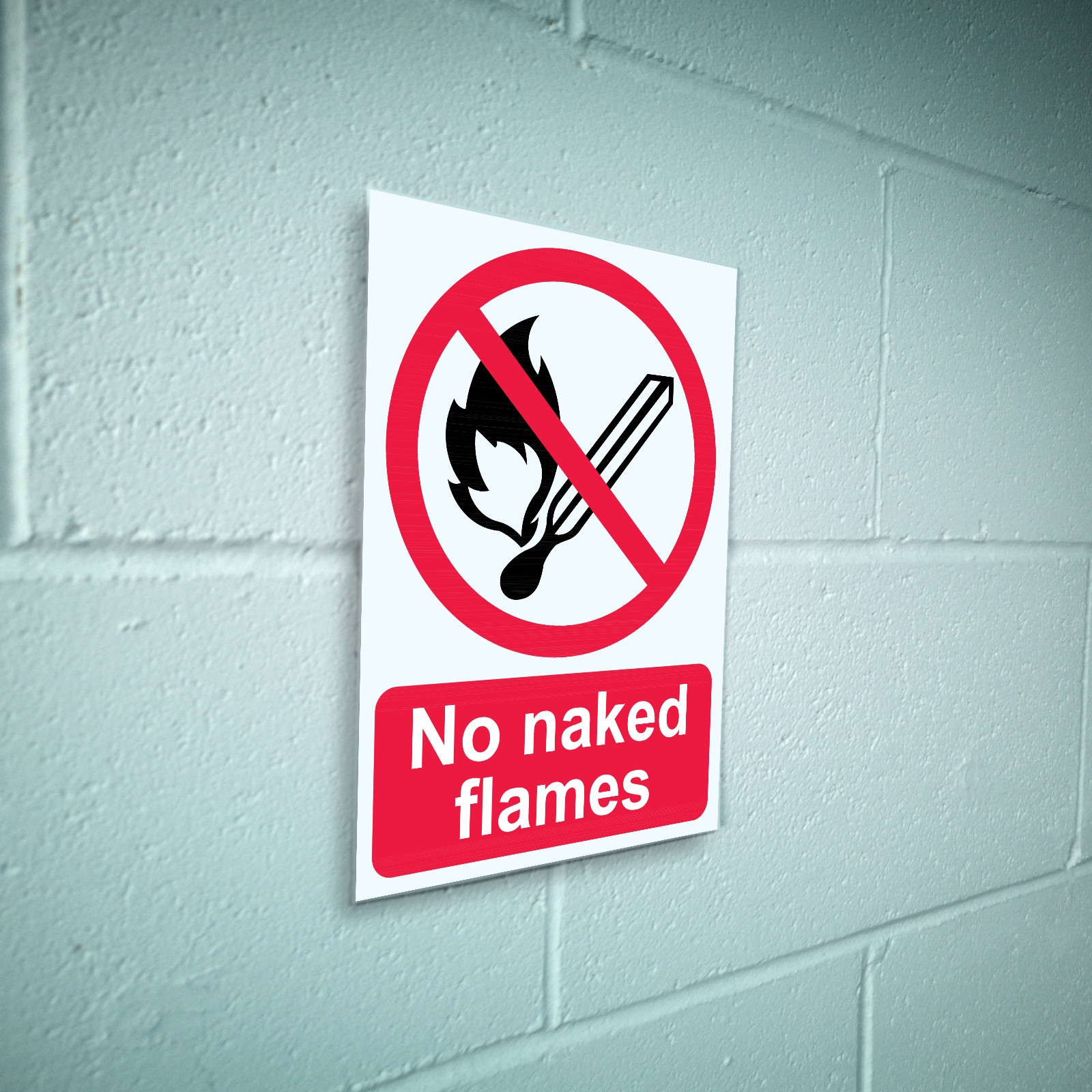 No Naked Flames Sign – Ensure Fire Safety and Prevent Hazards