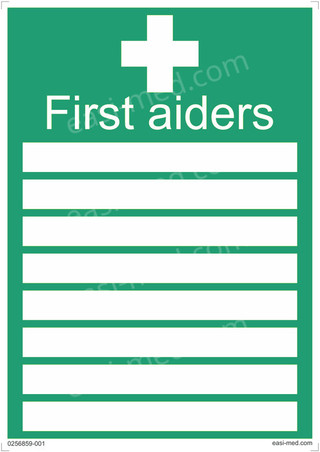 First Aiders Sign - First Aiders Sign - Ensuring Safety and Quick ...