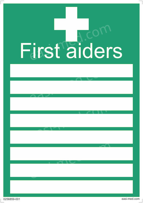 First Aiders Sign - First Aiders Sign - Ensuring Safety and Quick ...