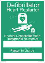First Aid Nearest Defibrillator Sign - Find the Nearest Defibrillator ...