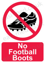 No Football Boots Sign – Protect Surfaces and Ensure Safety