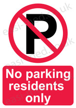 No Parking - Residents Only Sign – Ensure Accessibility and Community ...