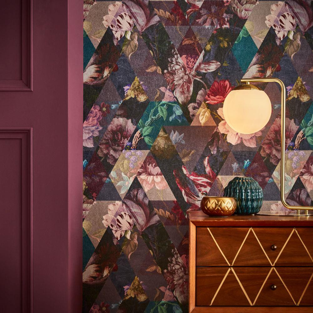 Graham & Brown Timepiece Wallpaper - 112276 - Amethyst