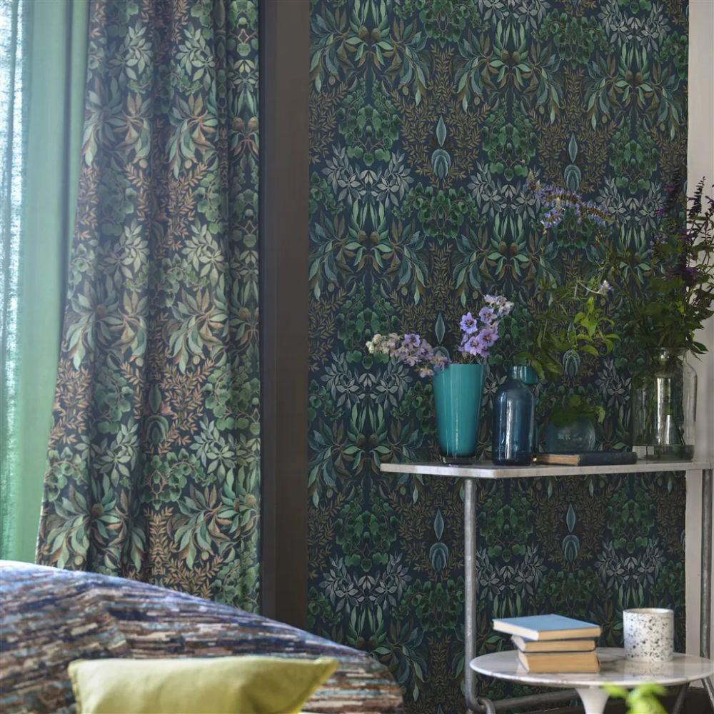Designers Guild Karakusa Wallpaper - PDG1157/06 - Midnight