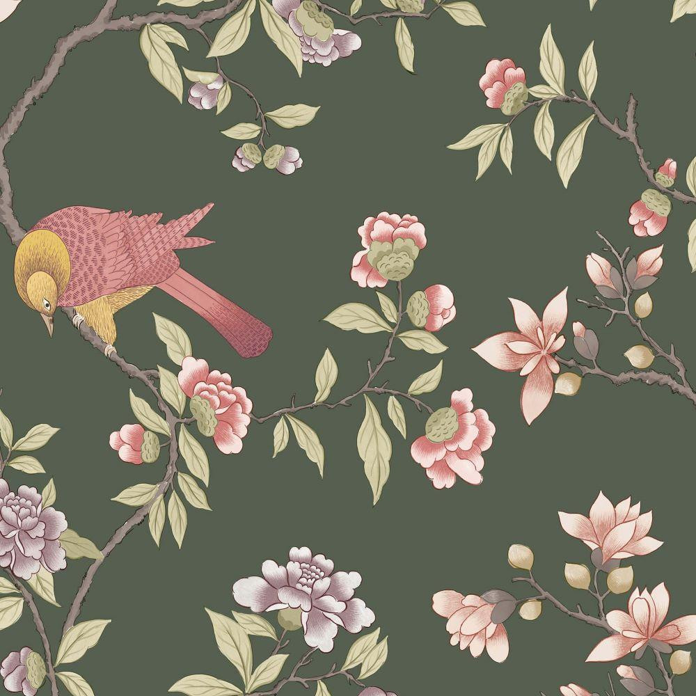Little Greene Aderyn Wallpaper - 0267ADOLIVE - Olive Colour
